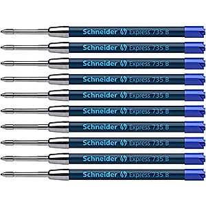 Schneider Express 735 Bold 1.2mm Ballpoint Refill, Box of 10, Blue (7373)