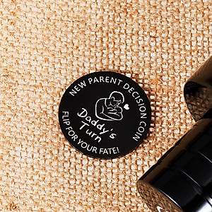 First Father's Day Gifts New Parents Decision Coin Expecting Mother Pregnancy Gift for New Mom Dad First Time Mommy Daddy Christmas Valentines Gift Newborn Baby Announcement for Men Women Double Sided