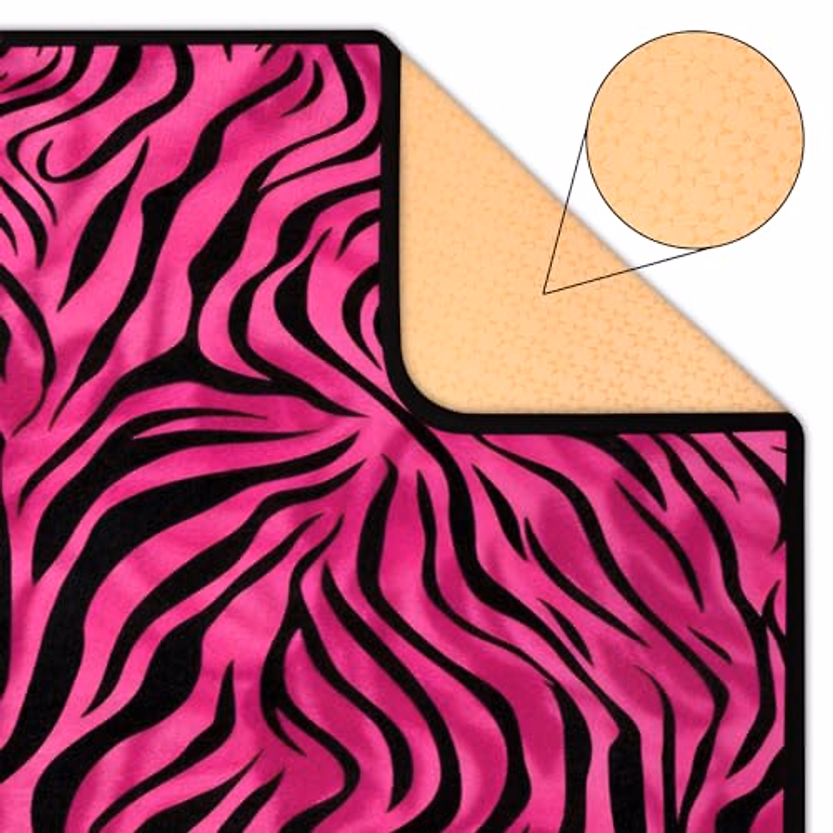 FZDXZJJ Abstract Zebra Print Area Rug for Living Room Bedroom 5'x 7',Rose Red Carpet for Dining Room Kids Playroom Kitchen Office Backyard Patio Nursery Rug Throw Rug Home Decor