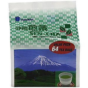 Takaokaya Tea T Green Sencha, TeaBags, 64 Count Unit