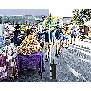 HLong Canopy Weights Bags, Sand Bags for Pop Up Canopy Tent (7''x18'', Black) …