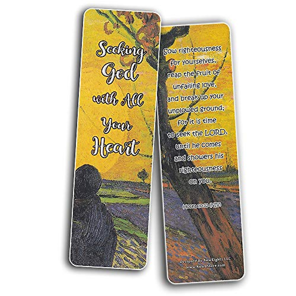 Wonderful Magnificent God Bible Scripture Cards Bookmarks (60 Pack) - Van Gogh Stocking Stuffers Sunday School Men Women Ministries Bible Study Church Supplies Cell Group Baptism Encouragement Gifts