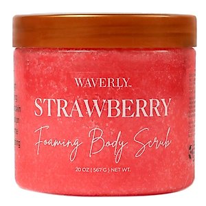Waverly Strawberry - Shea Butter Foaming Body Scrub - Luxurious Lather Deep Cleans and Nourishes Skin with Natural Oils