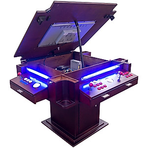 Creative Arcades Full Size Commercial Grade Cocktail Arcade Machine | 2 Player | 1162 Games | 26" LCD Screen | 3 Sided | 4 Sanwa Joysticks | Trackball | 2 Stools Included | 3 Year Warranty