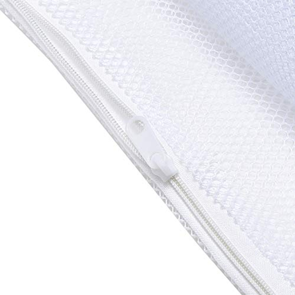 ALEGI Large Filter Media Bags,Aquarium Mesh Bags with Plastic Zipper,White Net Bags for Bio Balls, Ammonia Remover 17.8" by 13.5" (4pcs)