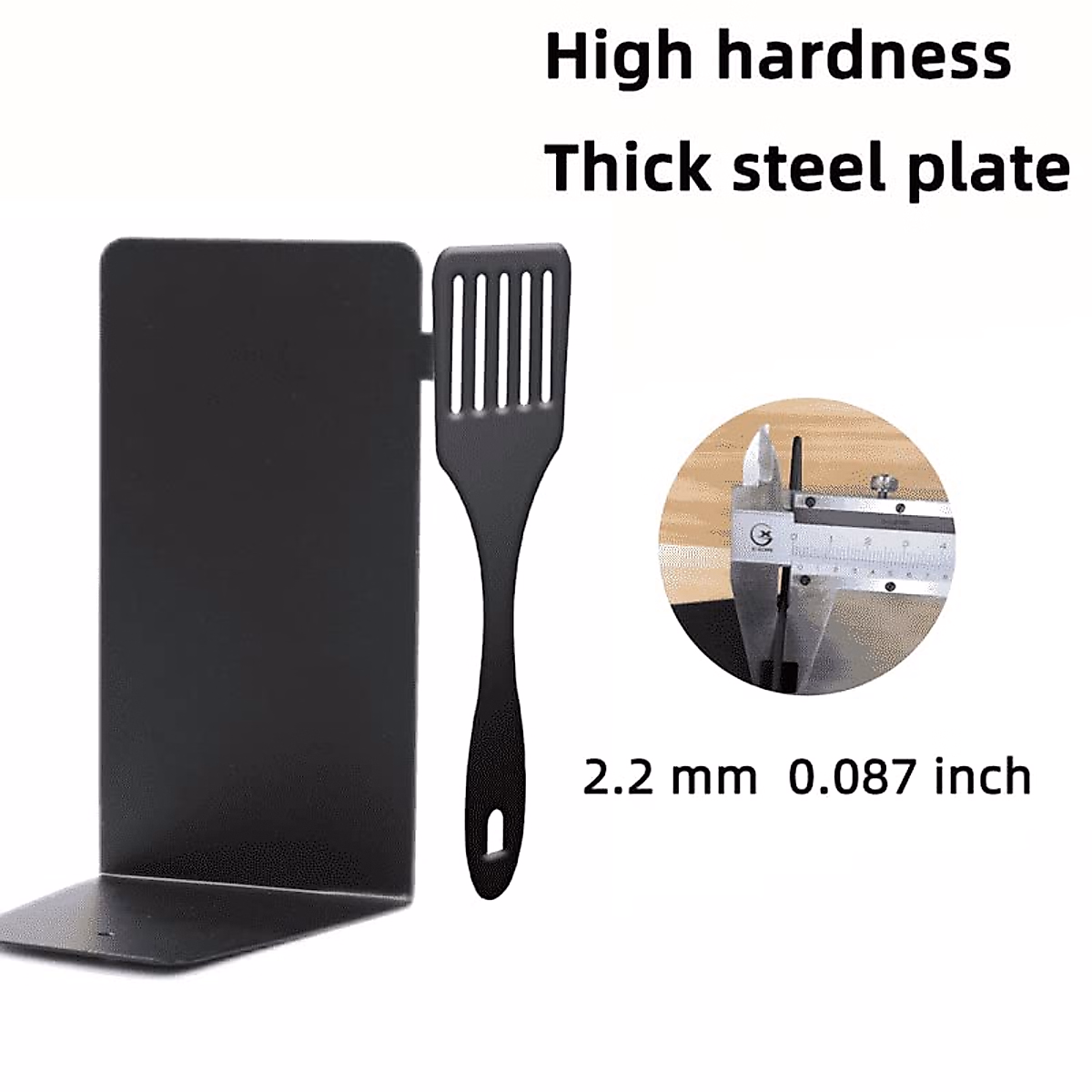 Book Ends to Hold Books,sagrynfp A Black bookend, Kitchen bookends That are Larger in Size,Bookends Decorative Unique,Cool Bookends,Bookends for Heavy Books,bookend Shape of an L