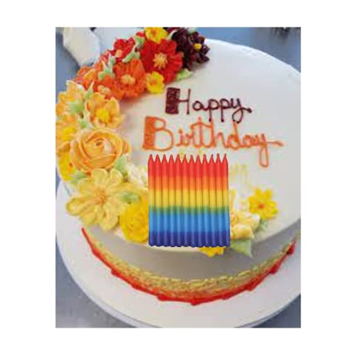 Party Candles Birthday Candles Cake Topper Candles (Rainbow)