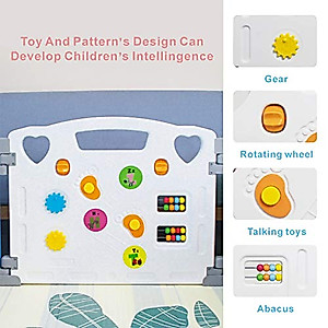 Baby Playpen Kids Activity Centre Safety Play Yard Home Indoor Outdoor New Pen (Multicolour, Classic Set 14 Panel)