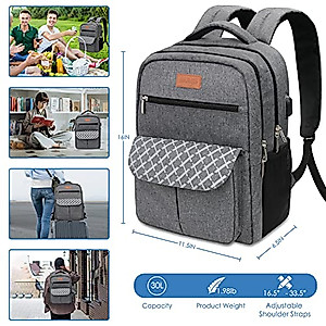 Arrontop Backpacks for College Students, Backpacks for High School ,Laptop Backpack Water Resistant Computer Bag with Usb Charging Port
