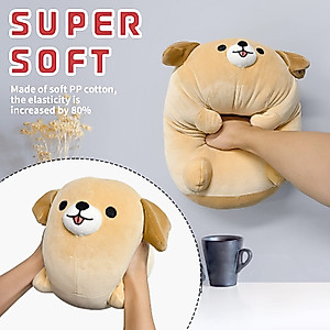 JIAJEGTGT Dog Plush Pillow, 15Inch Cute Big Dogs Stuffed Animal Toys, Soft Giant Sleeping Pillows, Dog Plushies Doll Toy Gift for Kids Girlfriend