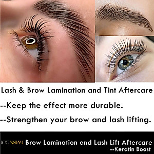 Brow Lamination and Lash Lift Nutrition Clear Eyelash Perm Aftercare Save Burning Eyelash & Eyebrow, Keratin Boost Care Fix Messy Brows/Lashes into Neat Look for 8 Weeks