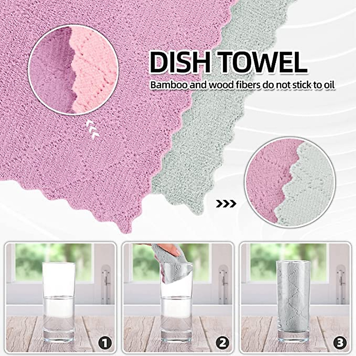 14-Piece Kitchen Dish Cloths Set, Dish Towels for Kitchen Bathroom and Cleaning Counters