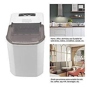 Countertop Ice Maker Machine, Portable Ice Makers, Make 9 Ice Cubes in 8 Mins, Ice Maker with Ice Scoop and Basket for Home Bar Office(US 110V)