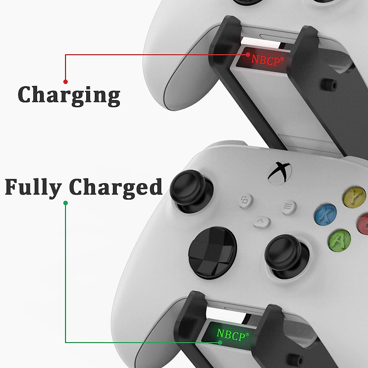 Dual Charging Station Dock for Xbox Series X|S, Fast-Speed Wireless Controller Charging Dock/Headset Controller Stand- Included 2x850 mAh Rechargeable Battery Packs (White)