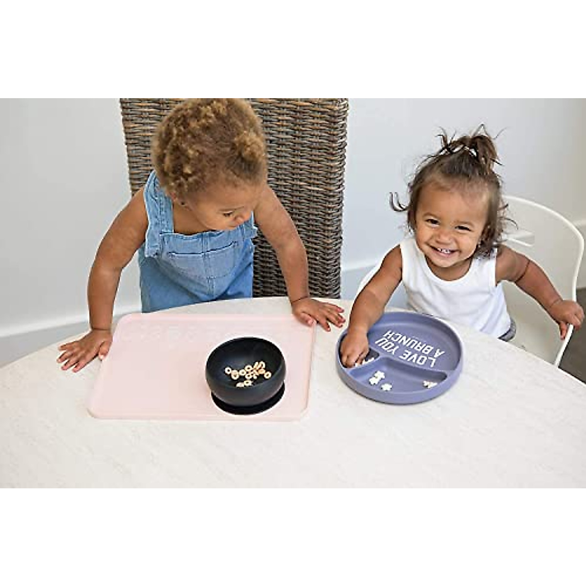 BELLA TUNNO Wonder Plate - Silicone Suction Plates For Baby and Toddler Plates, Microwave and Dishwasher Safe Food-Grade BPA Free Silicone, Love Brunch One Size WP33