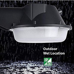 NATURALED 25 watt -120-277volt - Outdoor LED Barn Light Dusk-to-Dawn Security Yard Light with Photocell - 4000K, Set of 4