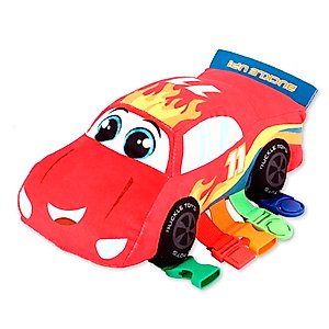 Buckle Toys - Bullet Racecar - Develop Fine Motor Skills - Sensory Learning Activity Toys - Toddler Plane Travel Essential
