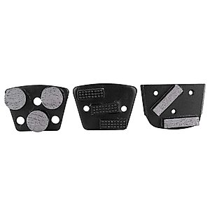 3PCS Diamond Sanding Pads, Diamond Grinding Discs, Floor Polisher Pads for Polishing Uneven Ground, Leveling Concrete