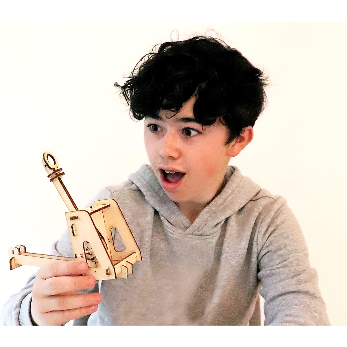 Wooden Catapult Kit - Medieval Toy Catapult Wood - STEM Catapult kit – snap Together Desk Sized Catapult Toy – boy Toys – Science kit – STEM Toys – Educational Toy - Birthday Gift