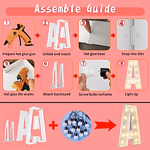 4FT Marquee Light Up Letters A, Big Marquee Letter for Graduation Baby Shower Birthday Engagement Wedding Marry Me Party Decor