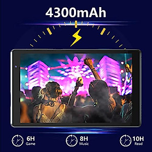 BYANDBY Android Tablet with case 8 inch, Android 11 Tablet, 2GB RAM 32GB ROM, Quad-Core Processor, Dual Camera, WiFi, BT, 128GB Expand, GMS Certified（with Leather case）