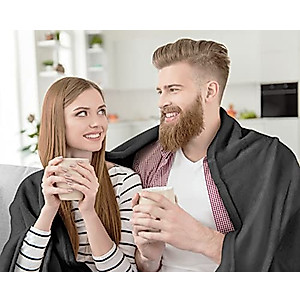 Utopia Bedding Fleece Blanket Queen Size Grey 300GSM Luxury Bed Blanket Anti-Static Fuzzy Soft Blanket Microfiber (90x90 Inches)