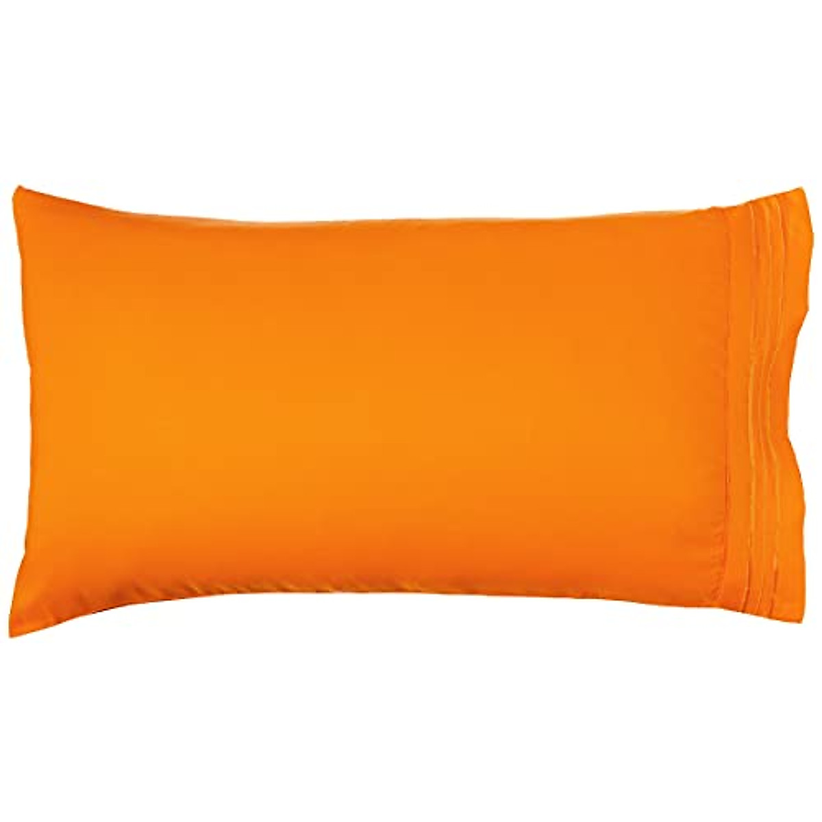 Celine Linen Best, Softest, Coziest Bed Sheets Ever! 1800 Thread Count Egyptian Quality Wrinkle-Resistant 4-Piece Sheet Set with Deep Pockets, King Vibrant Orange