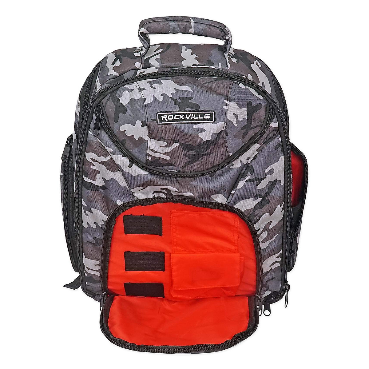 RockvilIe DJ Mixer Case Travel Camo Backpack Bag Fits 19"w x 20"h x 13"d