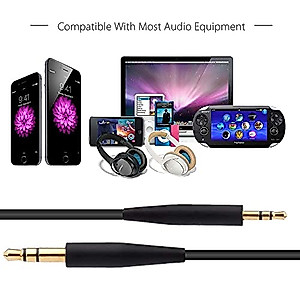 3.5mm to 2.5mm Audio Cable Cord Compatible with Bose 700 QuietComfort QC45 QC35II QC35 QC25 Noise Cancelling Headphones for 45BT E55BT E65BTNC Bluetooth Earphone (Straight Jack)
