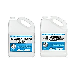 L And R #111 Ultrasonic Waterless Watch Cleaning and #3 Watch Rinsing Solution