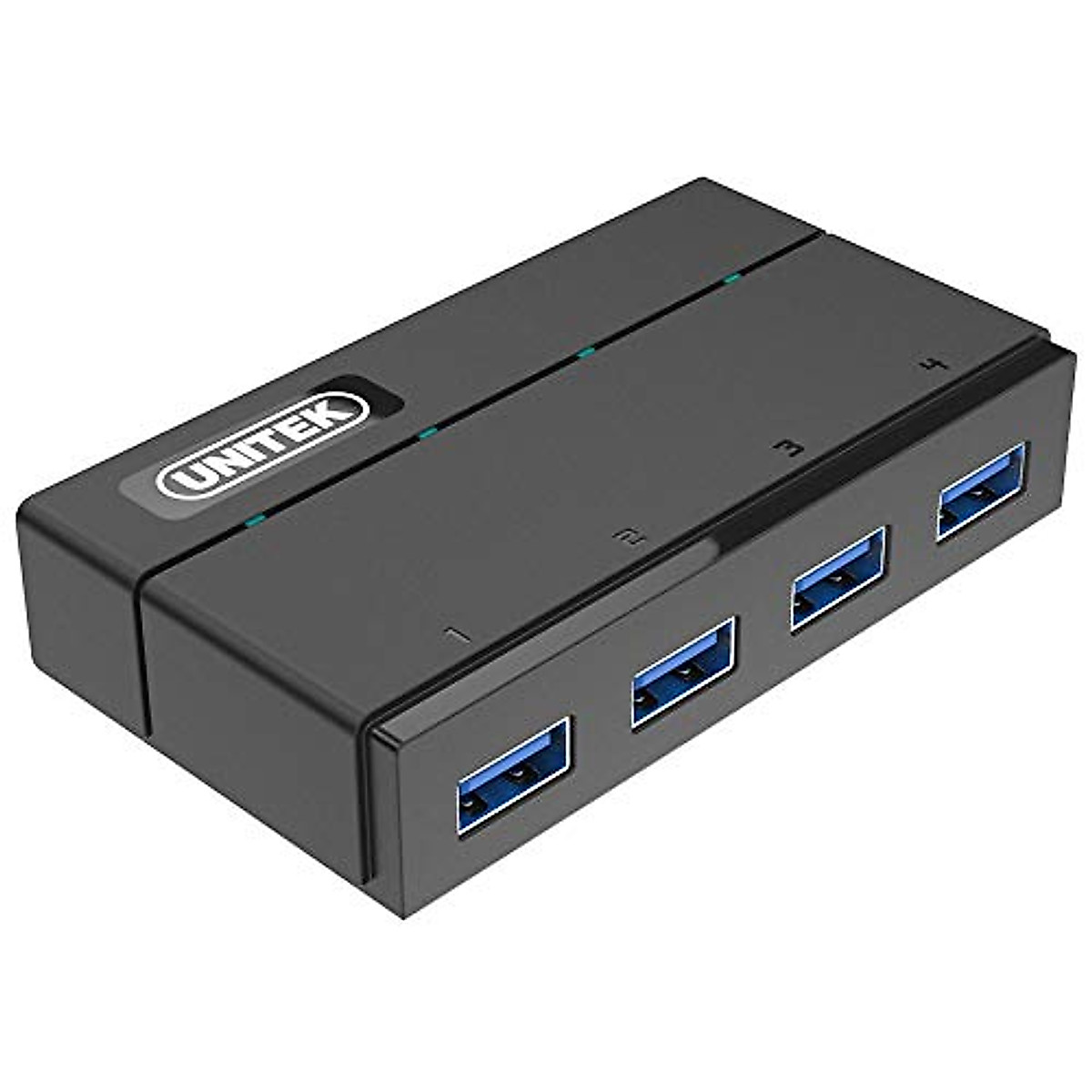 UNITEK Active USB Hub 4 Port 3.0 Gen 1 + Power Supply, SuperSpeed Data Hub Multiport Splitter for PC, Laptop, Keyboard, Mouse, Printer, iOS (Mac) + Windows Compatibility, Plug & Play Black