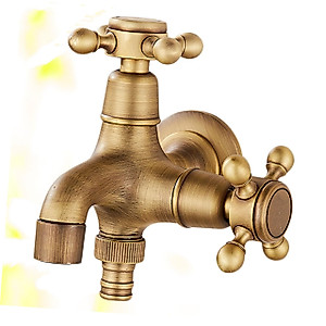 Angoily 1pc Antique Faucet European Style Bath Taps Farmhouse Retro Faucet Vintage Style Faucet Lavatory Faucet Kitchen Tap Knobs Kitchen Faucet Kitchen Fauvet Copper Faucet Household