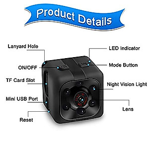 Mini Spy Camera, 1080P HD Mini Spy Camera with Audio and Video Recording, Night Vision, Motion Detective - No Wi-Fi Need