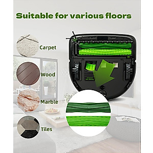 3 Set S9 Replacement Brushes Parts Fits For iRobot Roomba S9 (9150) S9+S9 Plus (9550) S Series Vacuum Cleaner,Vacuum Cleaner Rubber Roller Brushes