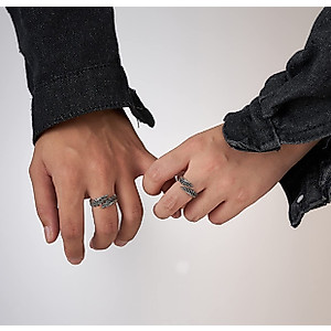 Open Angel Wings Rings for Women, Vintage Adjustable Feather Ring Hypoallergenic Statement Angel Ring Christmas Wing Ring Jewelry Gifts for Women Men