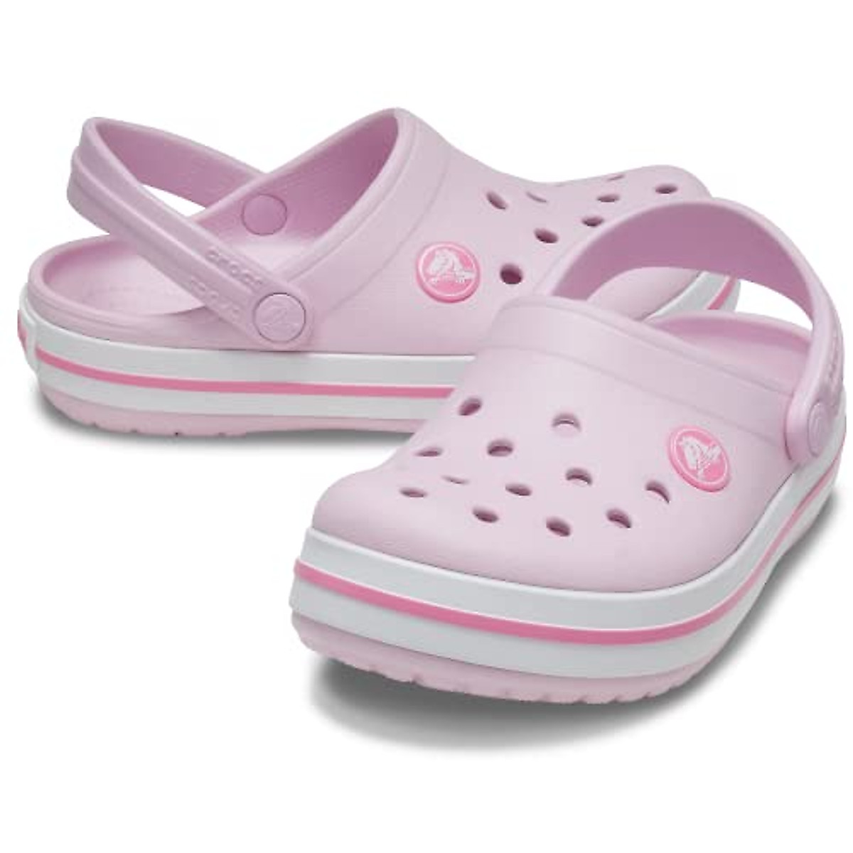 Crocs Unisex-Child Crocband Clogs (Todder Shoes), Ballerina Pink, 10 Toddler