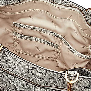 GUESS womens Zadie Logo Girlfriend Tote, Python, one size US