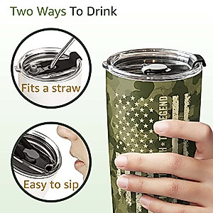 Macorner Gifts for Men - Stainless Steel Tumbler 20oz - Fathers Day & Veteran Gift For Men Dad Grandpa - Christmas Birthday Thank You Gifts For Men Husband Brother Uncle Coworkers Friends Employee