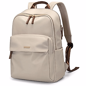 GOLF SUPAGS Laptop Backpack for Women Fits 15 Inch Notebook Casual Daypack Purse Work Travel College School Bag (Apricot)