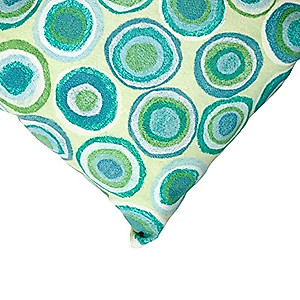 Liora Manne Visions II Puddle Dot Indoor/Outdoor Pillow, 20" X 20" Square, Green