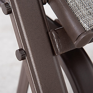 Outsunny Outdoor Glider Chair, Gliders for Outside Patio with Steel Frame and Mesh Fabric for Backyard, Garden, and Porch, Gray