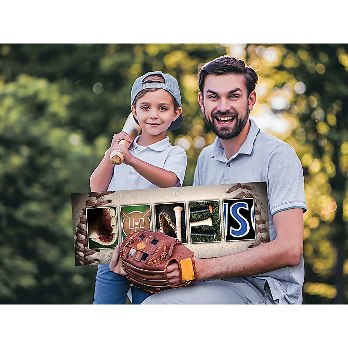 Block Mount SM - Personalized Baseball Name Art Print for Man cave, Boys Room, or Office!