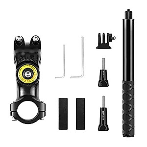 Kalofaye Motorcycle Bicycle Selfie Stick, Third Person Perspective Handlebar Mount Camera Bracket for Ride Tracking Shooting for GoPro Hero 11/10/9/8 Insta360 ONE X/ONE/EVO