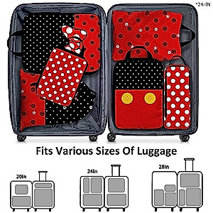 6 Set Compression Packing Cubes Compressed Storage Bags for Carry on Suitcases Packaging Luggage Bags Organizers for Travel