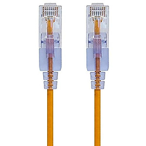 Monoprice Cat6A Ethernet Patch Cable - 5 Feet - Yellow (5 Pack) Network Internet Cord - RJ45, Stranded, UTP, Pure Bare Copper Wire, 30AWG - SlimRun Series