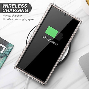 SURITCH Clear Case for Samsung Galaxy Note 20 Ultra (Only) 6.9-inch, [Built-in Screen Protector] Full Body Protection Bumper Shockproof Rugged Protective Phone Cover for 20 Ultra -(Clear)