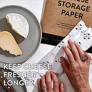 Formaticum Cheese Storage Bags with Storage Paper & Adhesive Labels - Wax Paper Bags & Paper - Cheese Paper for Wrapping Cheese - Porous Brown Paper Bags 6 x 11 (15 x Bags, Sheets & Labels)