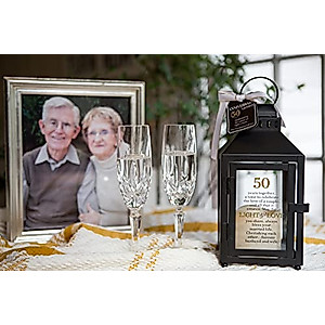 Celebrating 50 Years Together - 50th Wedding Anniversary Lantern - Golden Anniversary Keepsake