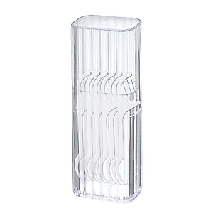 Qtip Holder Travel Case, Clear Acrylic Cotton Swab Storage Box, Durable Cotton Swab Holders, Elegant Design Qtip Holder, Compact Design Qtip Container, Ideal Cotton Swab Holder Flossers Floss Picks