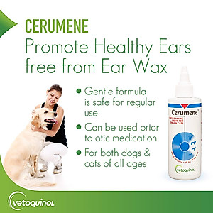 Vetoquinol Cerumene Ear Cleansing Liquid for Dogs and Cats, 4oz
